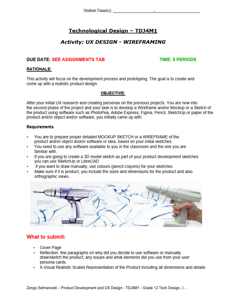 UX Wireframing Activity Guide | PDF
