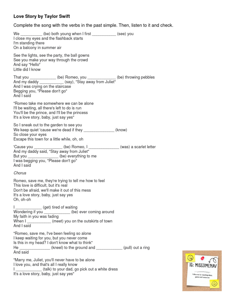 Love Story by Taylor Swift | PDF | Poetry