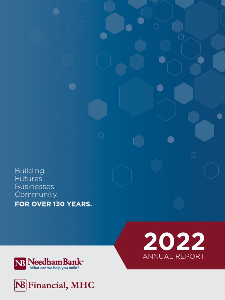 Needham Bank 2022 Annual Report | PDF | Equity (Finance) | Banks