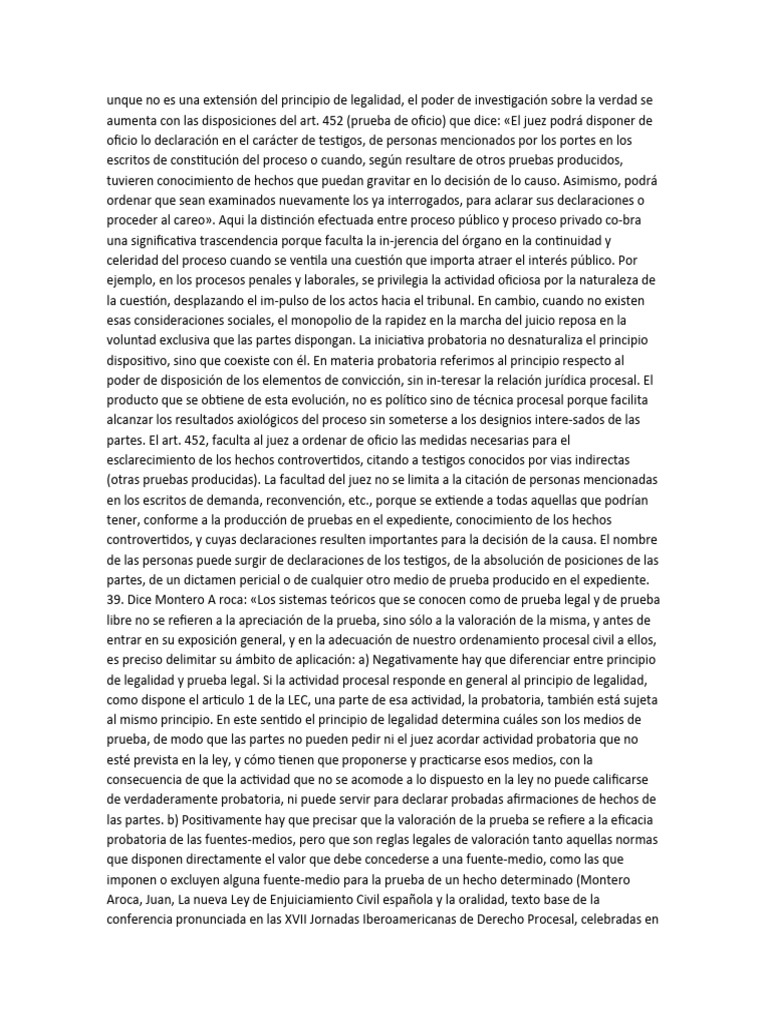 Unque No Es Una Extensión Del Principio de Legalidad | PDF | Evidencia ...