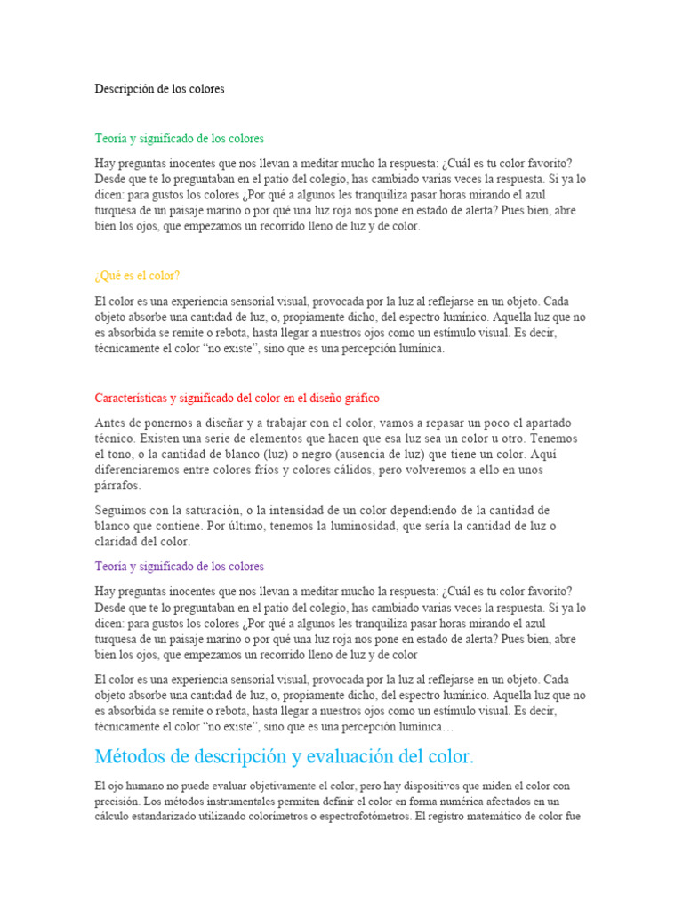 Color | PDF | Color | Matiz