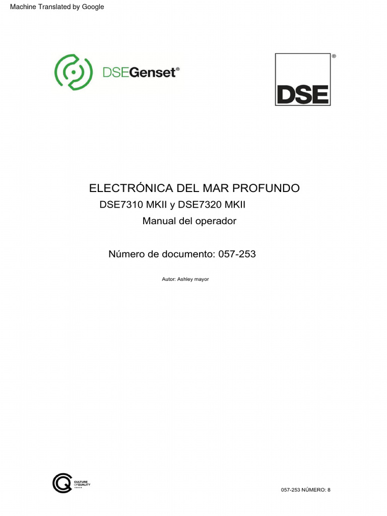 DSE 7310 MKII-DSE 7320 MKII | PDF | Generador eléctrico | Pantalla de ...