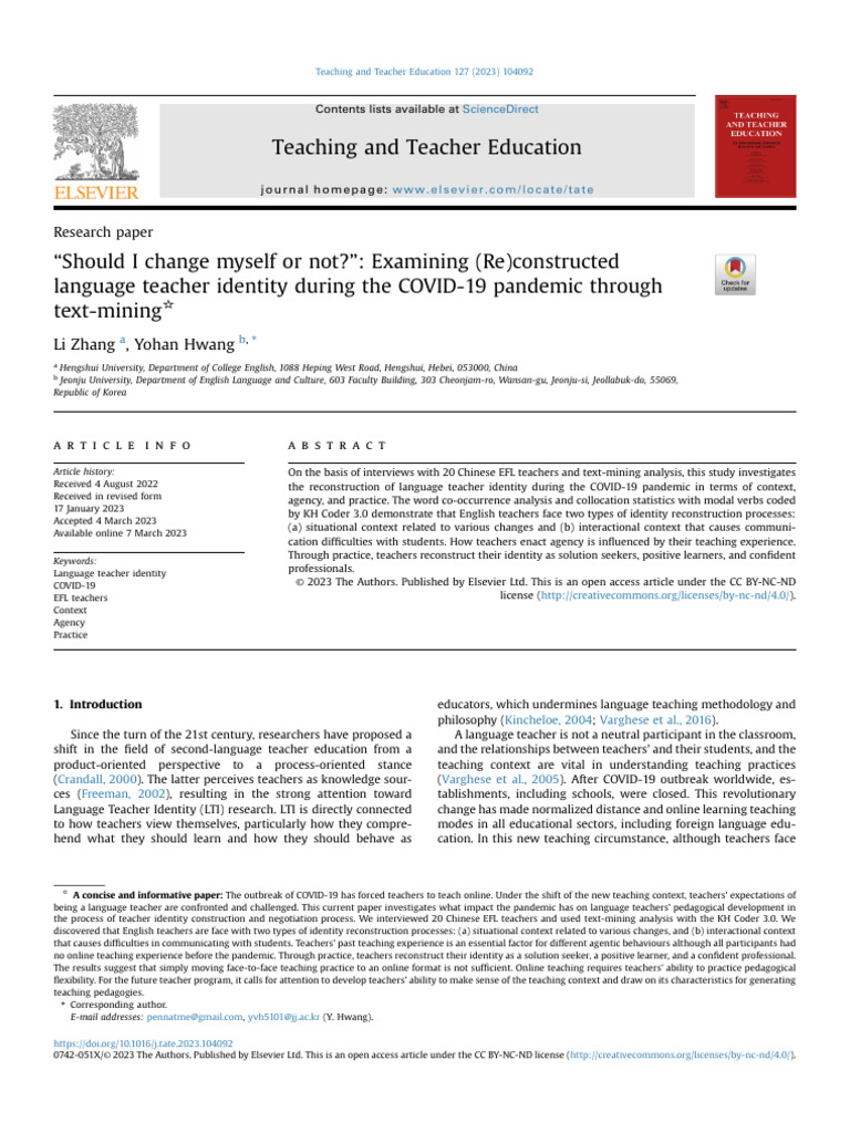 Keren Text Mining Pdf Identity Social Science Teachers