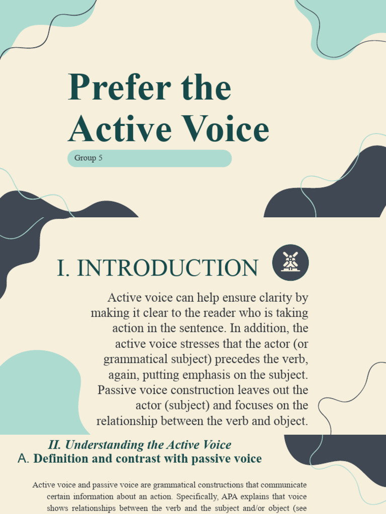 Prefer The Active Voice | PDF | Subject (Grammar) | Ambiguity