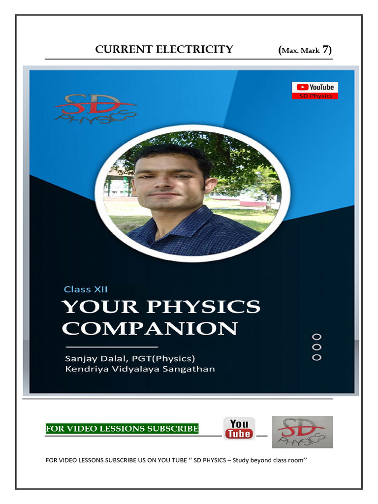 Chapter 3, Current Electricity | PDF | Electric Current | Electrical ...