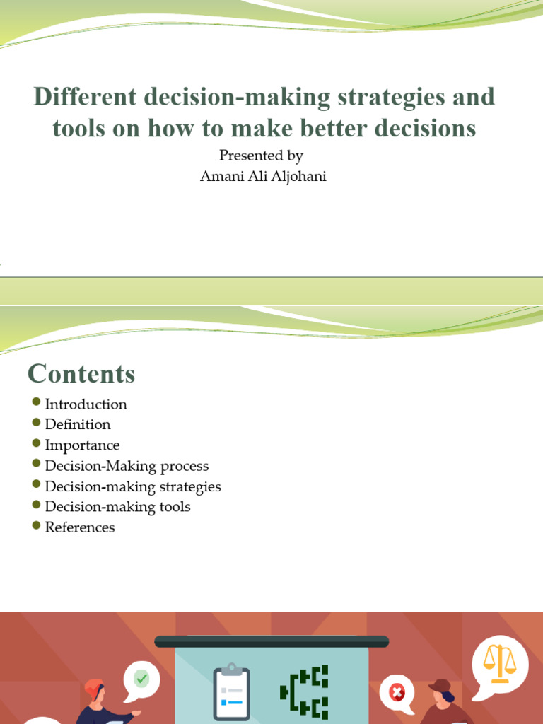 Different Decision-Making Strategies and Tools On How To | PDF ...