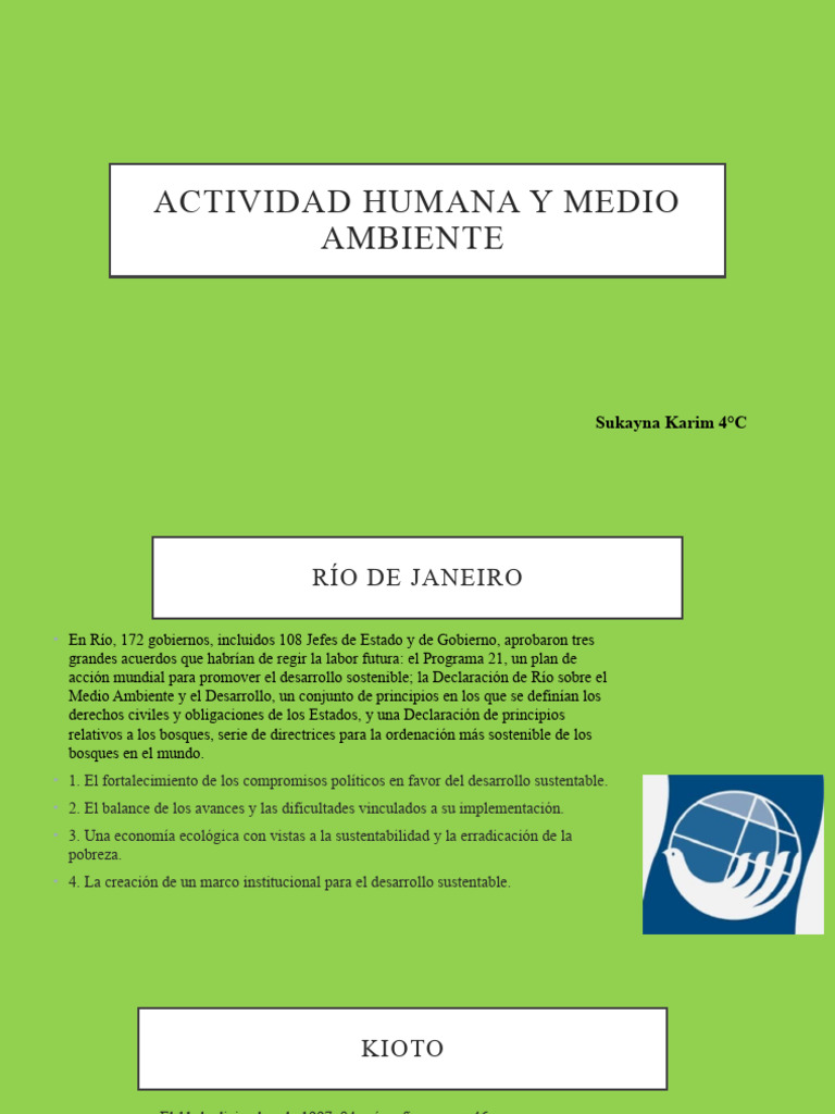 Actividad Humana y Medioambiente Sukayna Karim 4c | PDF | Impacto medioambiental | Ambiente