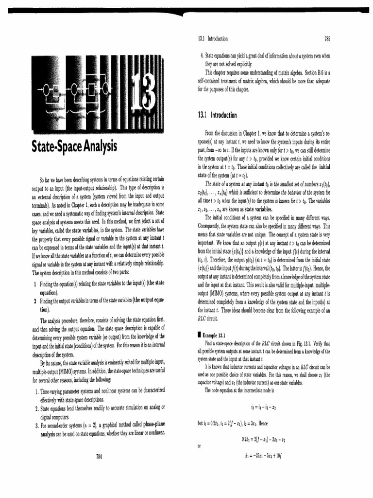 State Space Analisie de LATHI | PDF