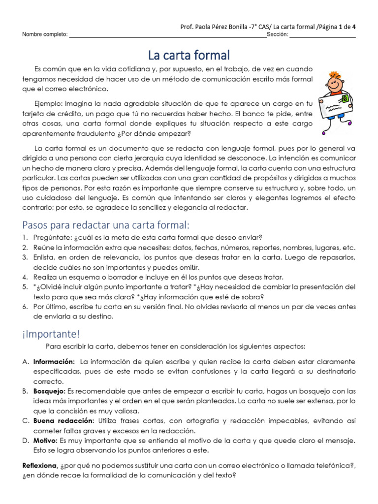 La Carta Formal | PDF