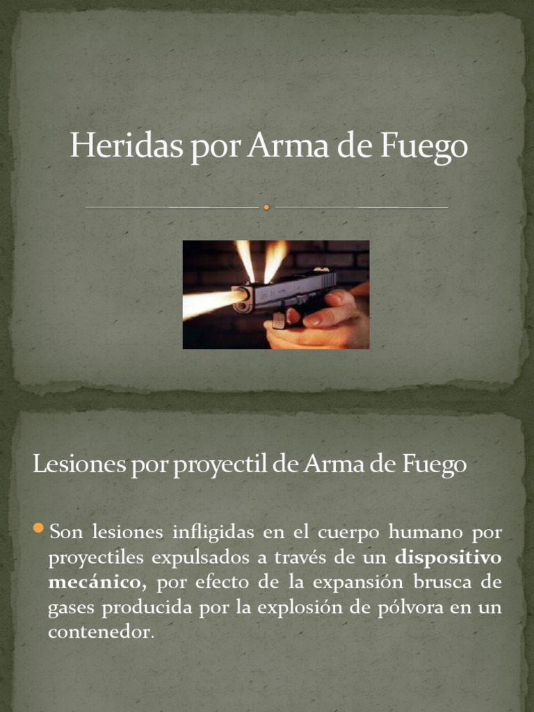 DIAPOSITIVA ARMAS DE FUEGO 2021 | PDF | Balística | Proyectiles