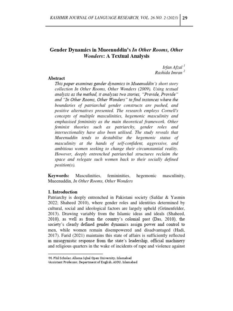 Gender Dynamics | PDF | Masculinity | Gender