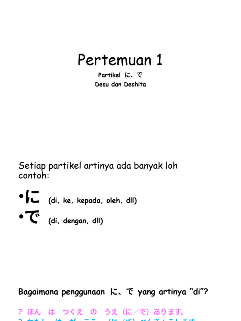 Materi Bahasa Jepang | PDF