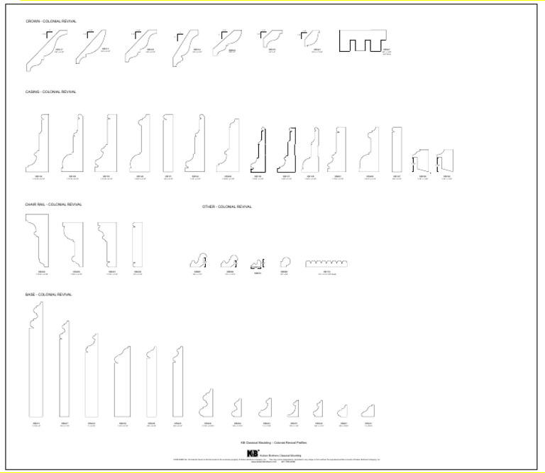 KB Classical Moulding - Colonial Revival Profiles | PDF | Ornaments
