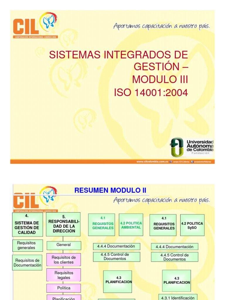 MODULO III SISTEMA DE GESTION AMBIENTAL ISO 14001 [Modo de ...