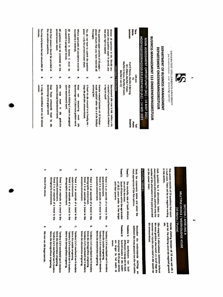 A1 2021 | PDF