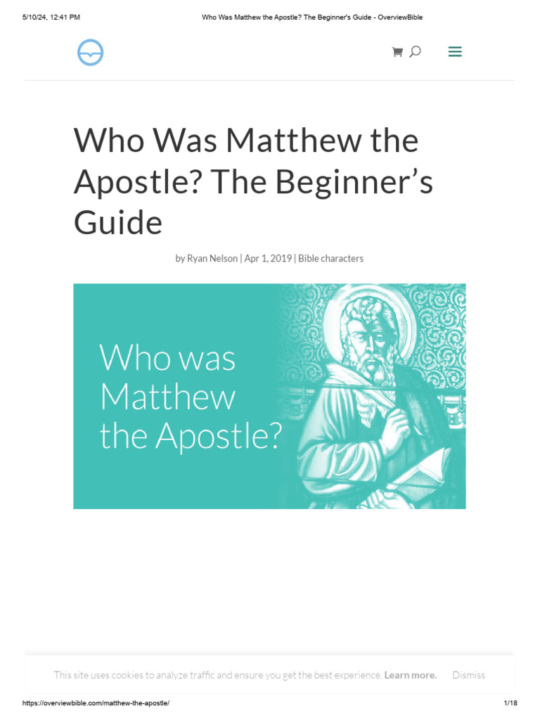 Matthew the Apostle: His Life and Role | PDF | Gospel Of Matthew | Jesus
