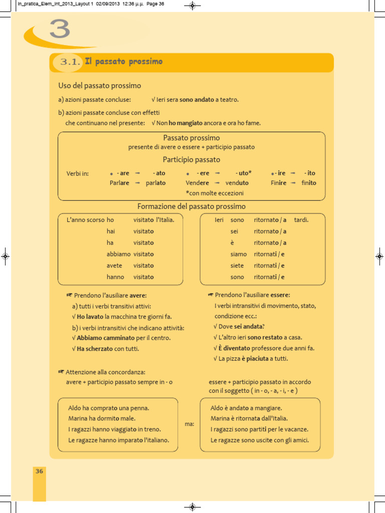 Passato Prossimo 1 23.0374 | PDF