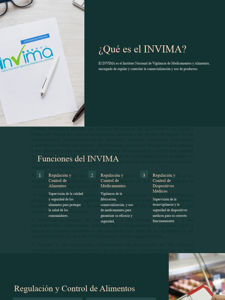 Copia de Que Es El INVIMA | PDF | Dispositivo médico | Alimentos