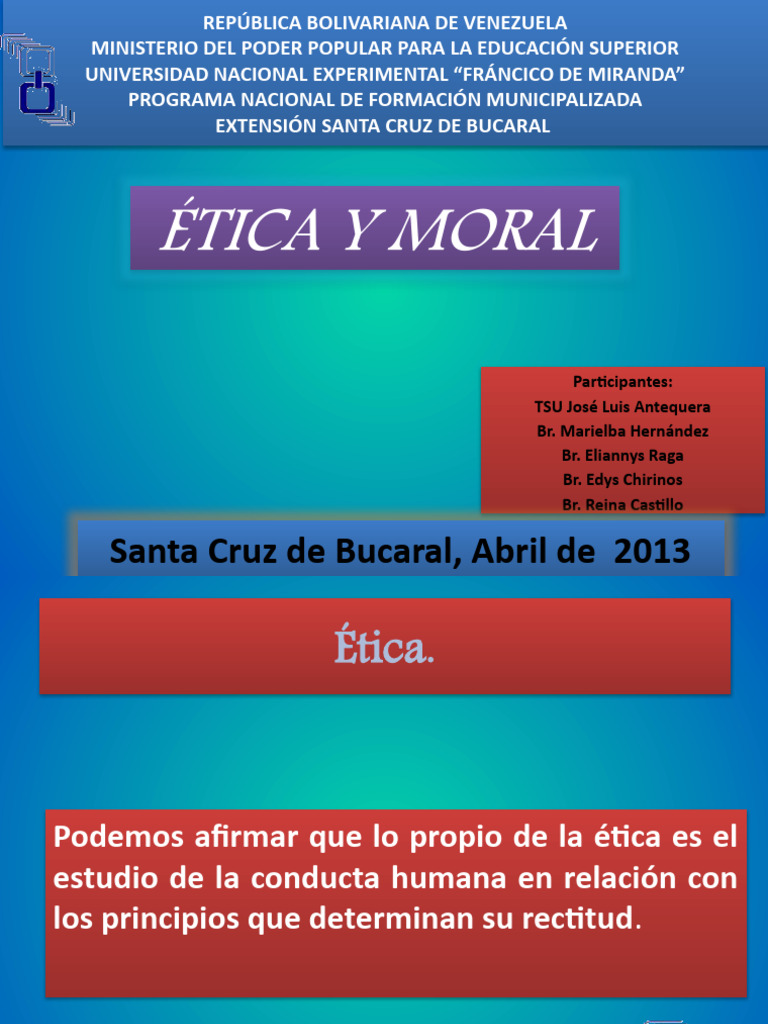 Exposicion etica y moral | PDF | Moralidad | Ingeniero civil