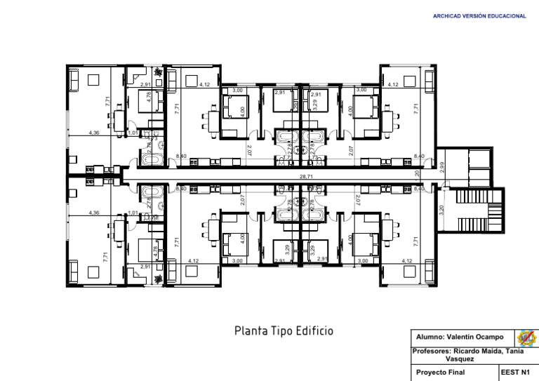 Proyecto Final: Planta Tipo Edificio | PDF