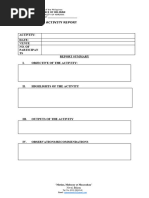 SK After-Activity Report Template | PDF