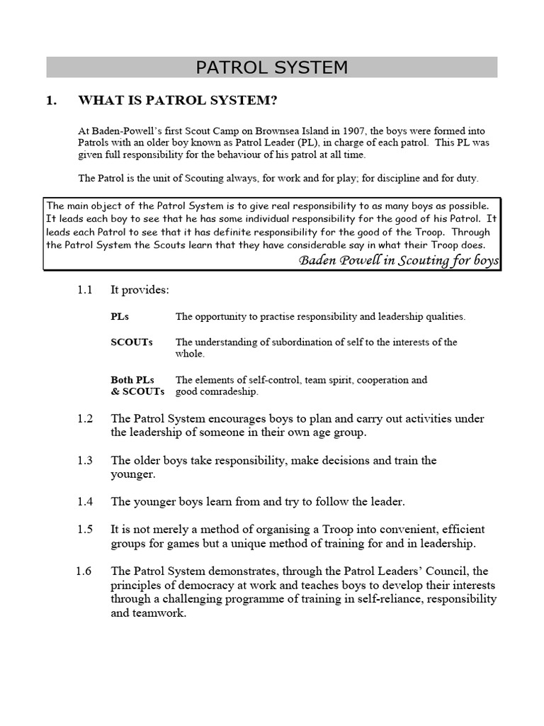 note04_patrol_system_2 | PDF | Scouting