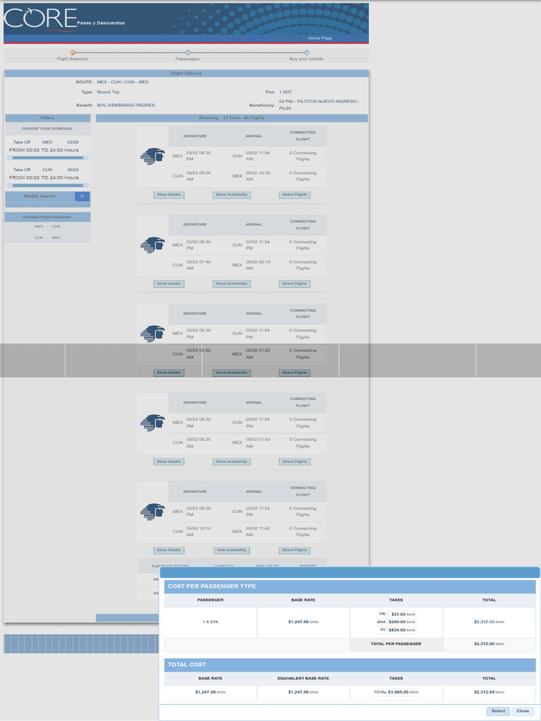 2.1 - Flight Availability | PDF | Transport