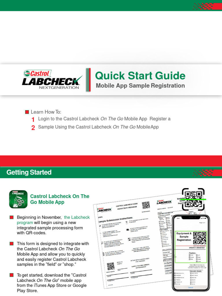 Castrol Mobile App Guide | PDF | Qr Code | Computing