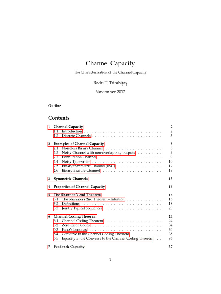 Channel Capacity | PDF | Code | Information