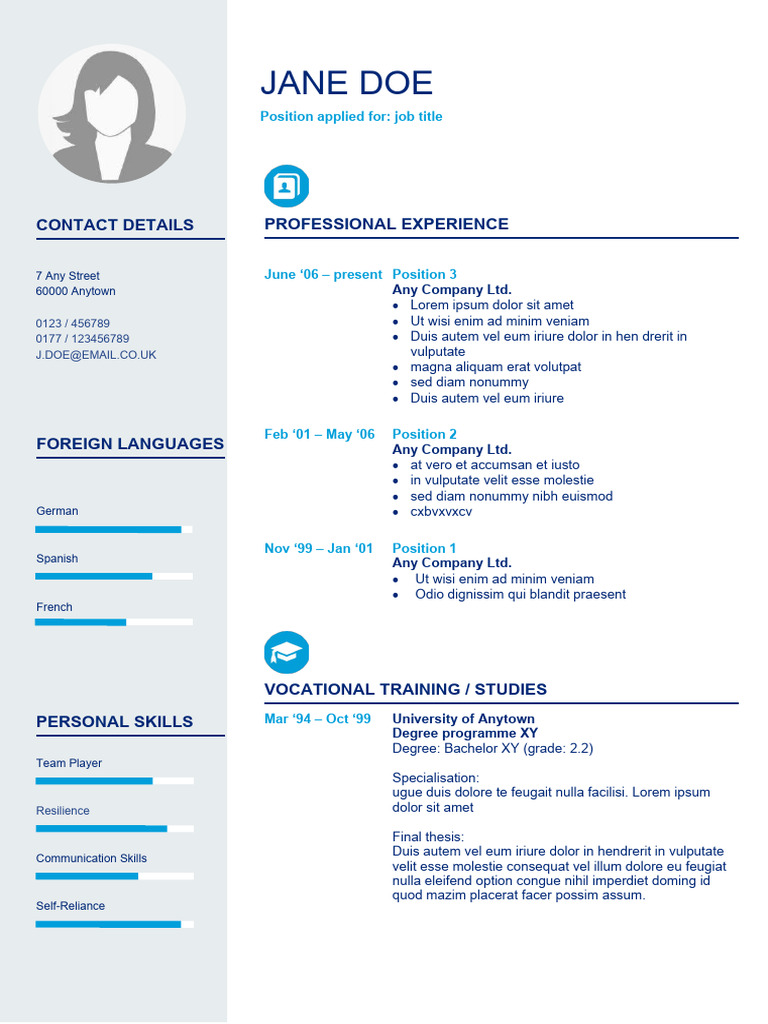 CV Template Classic | PDF
