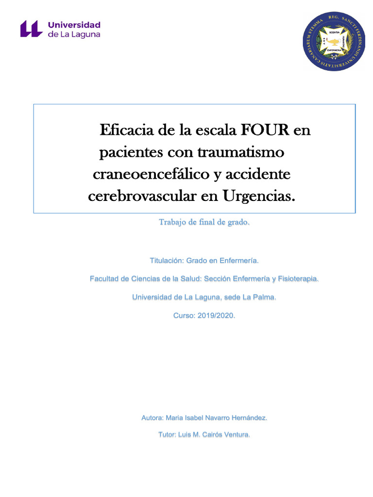 Eficacia de la Escala FOUR en Urgencias | PDF | Carrera | Coma