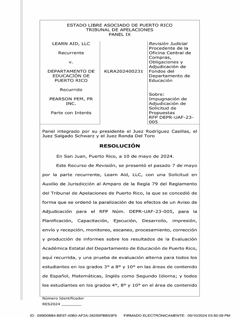 Resolución Del Tribunal de Apelaciones | PDF