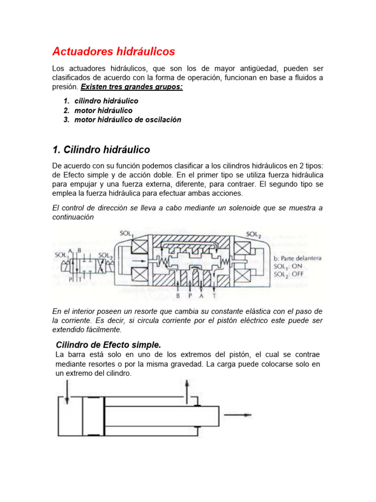 Actuadores Hidráulicos | PDF
