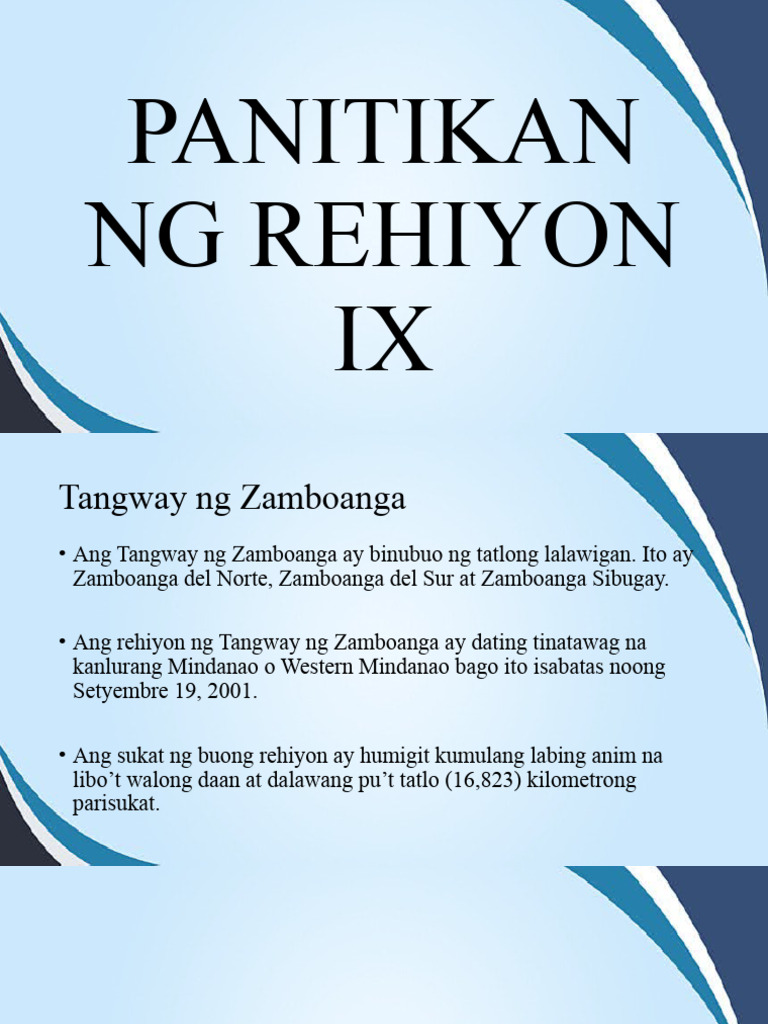 Panitikan NG Rehiyon Ix | PDF