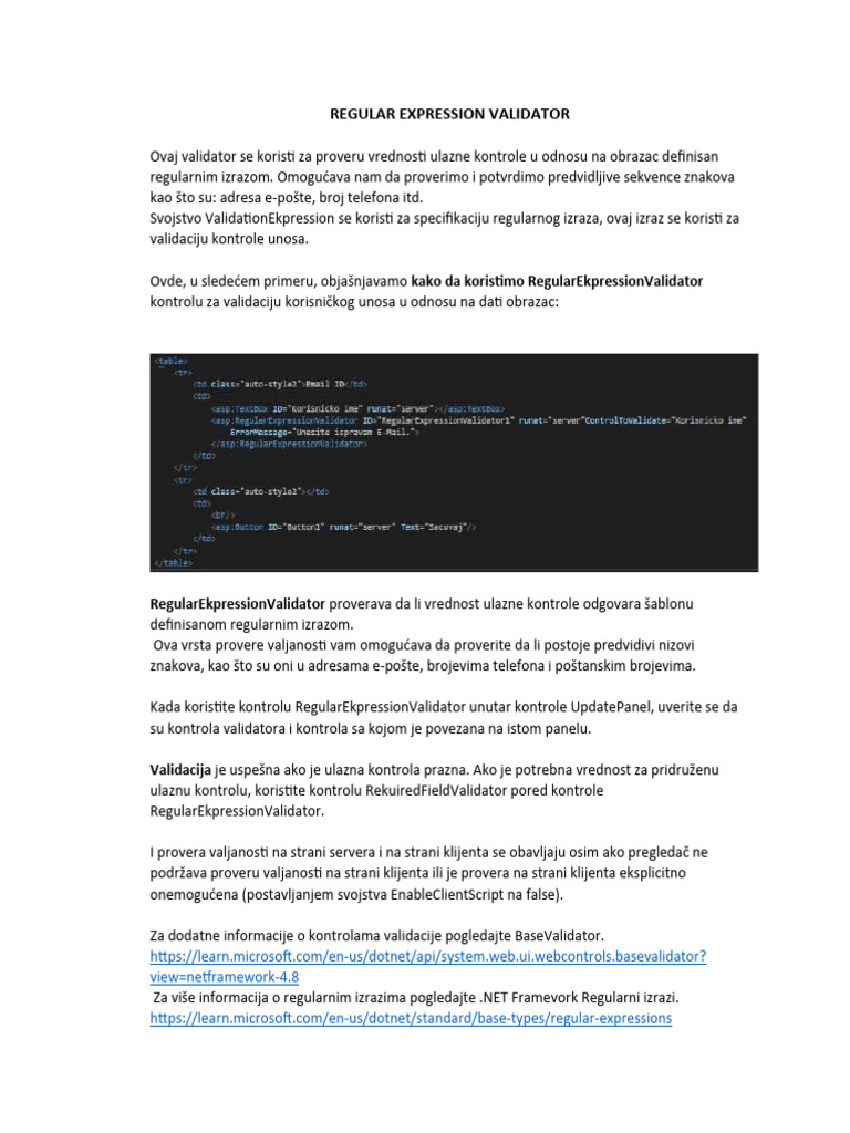 Regular Expression Validator Pdf 