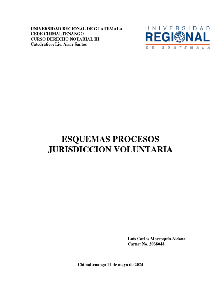 Esquemas Jurisdiccion Voluntaria | PDF | Jurisdicción | Ley procesal