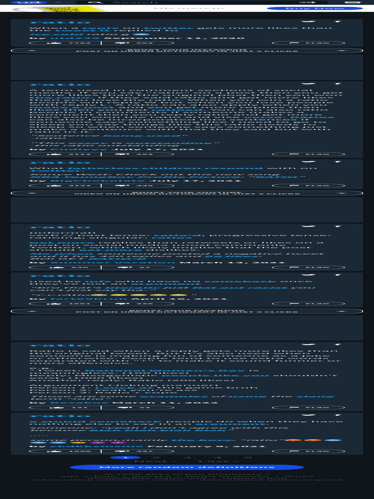 Urban Dictionary Ratio | PDF