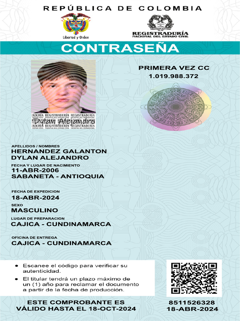 Comprobante de Documento DYLAN ALEJANDRO | PDF