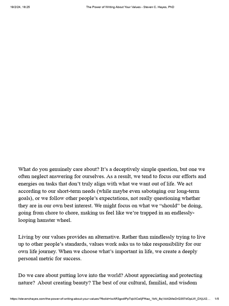 Art ACT 2024 Hayes El Poder de Escribir Sobre Tus Valores The Power of ...