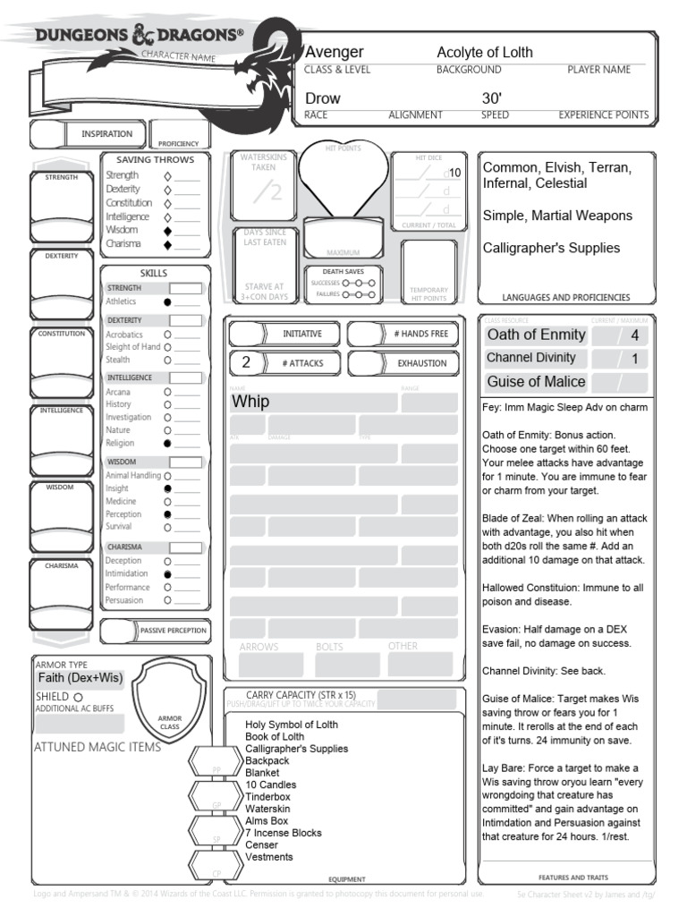 Allie Sheet | PDF | Dungeons & Dragons | Gary Gygax Games