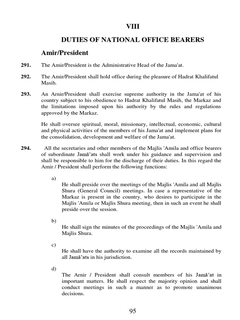 Duties of National Office Bearers | Download Free PDF | Banks | Expense