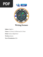 CSEC English A Paper 2 Overview | PDF | Plot (Narrative) | Memorandum