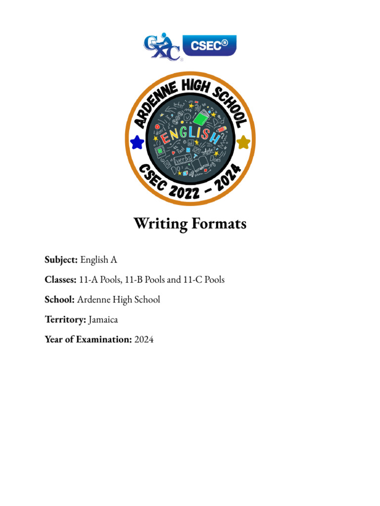 Writing Formats 1 | PDF | Essays | Memorandum