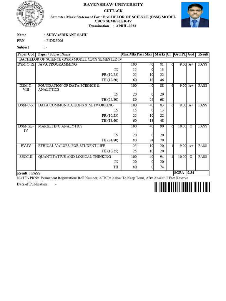 4th Sem Result | PDF | Science | Methodology