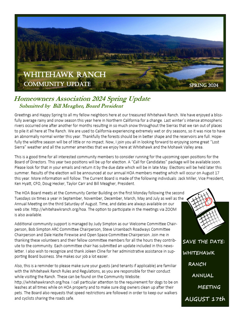 WH Spring Newsletter 2024 | PDF | Combustion