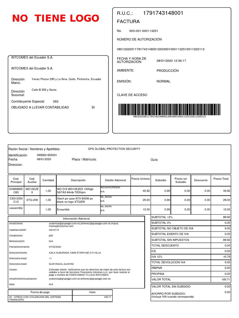 Factura (4) | PDF | Factura | Impuestos