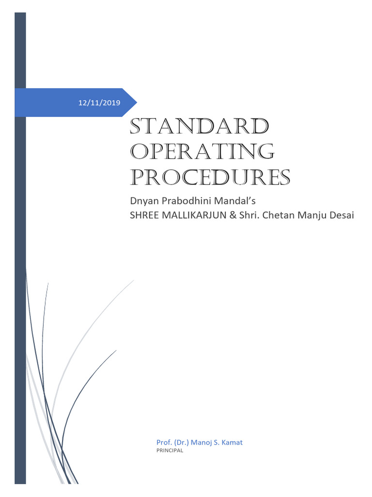 Standard Operating Procedures: Dnyan Prabodhini Mandal's SHREE ...