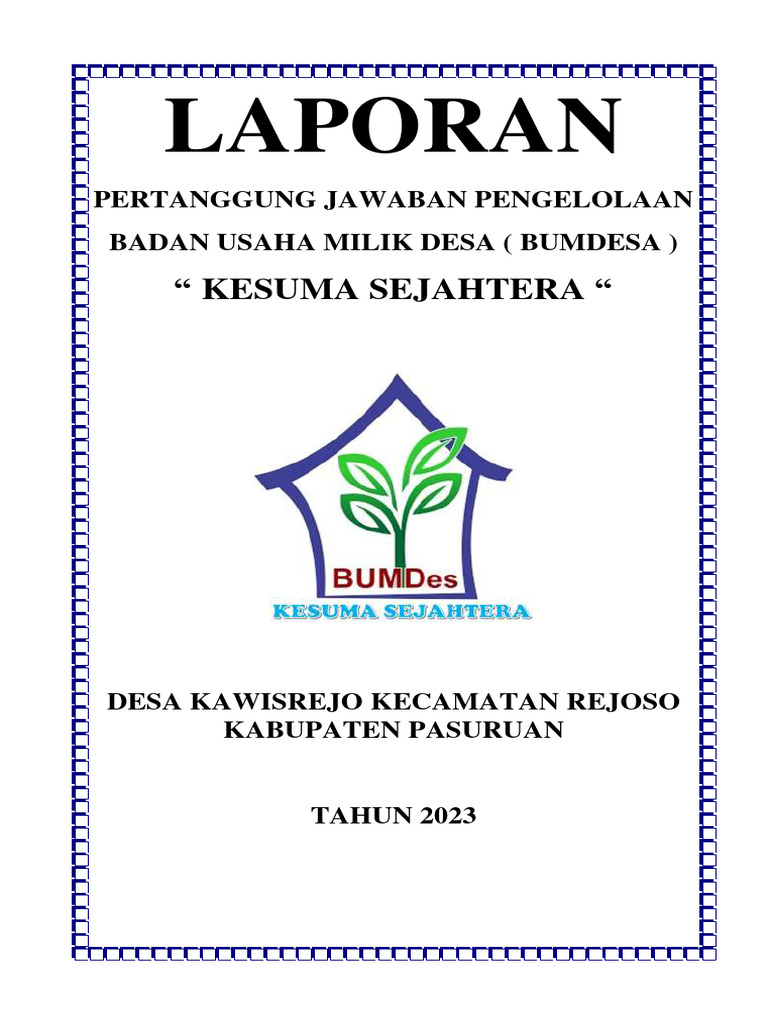 LPJ Bumdes 2023 | PDF | Bisnis