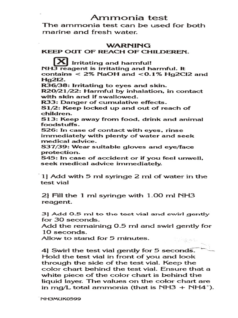 Ammonia Profi-Test | PDF