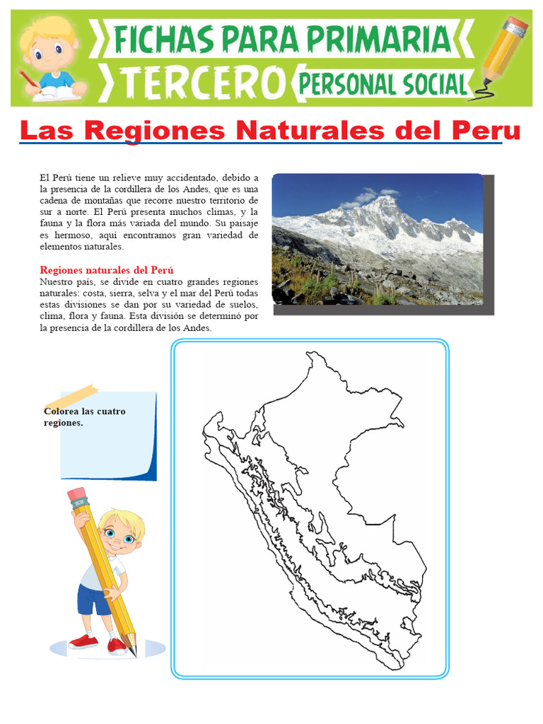 Las Regiones Naturales Del Perú para Tercer Grado de Primaria 2 ...